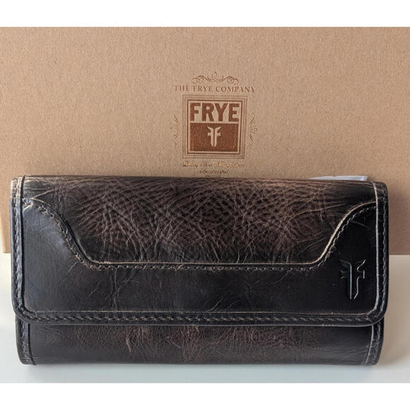 Frye | Bags | Frye Melissa Cognac Leather Wallet 8x4 Cowboy Rodeo Biker ...